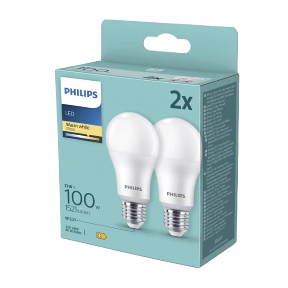 LED Philips E27 100W 2db-os – Takarékos eszközök